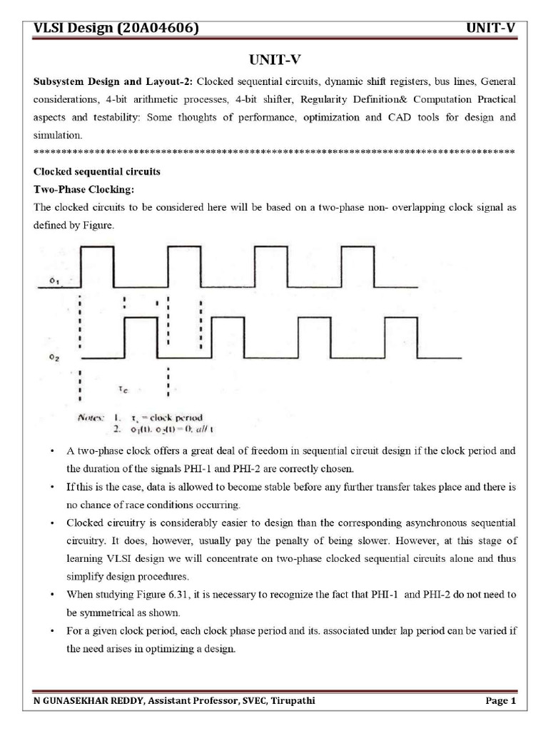 Basic VLSI Design UNIT-V | PDF