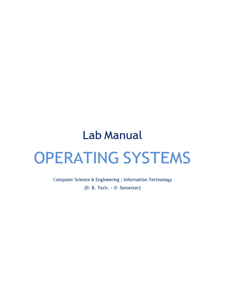 Operating System Lab Manual R18 JNTUH 1 1 | PDF | Operating System | Scheduling (Computing)
