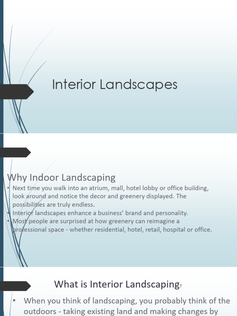 Indoor Landscape Lecture 4 | PDF | Water | Plants