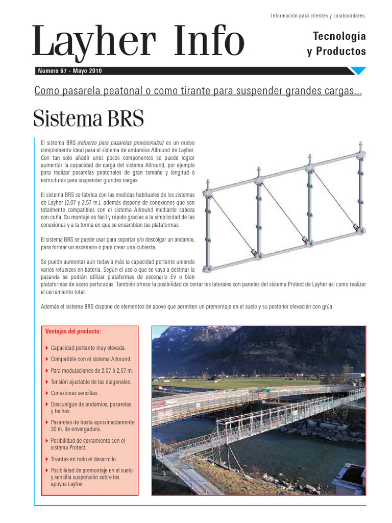 ES Info Layher BRS 201005 | PDF | Andamio | Equipos de construcción
