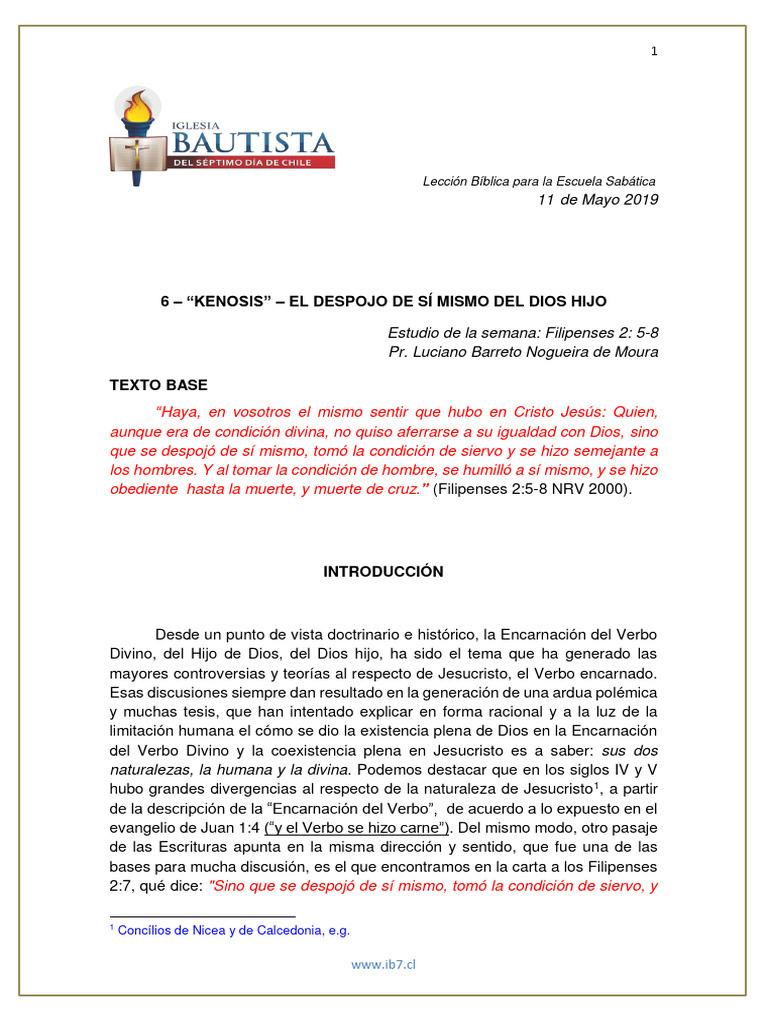 Kenosis: El Despojo del Dios Hijo | PDF | Jesús | Dios