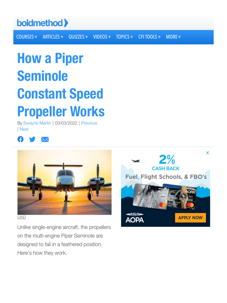 Multi Constant Speed Prop | PDF | Aviation | Aircraft