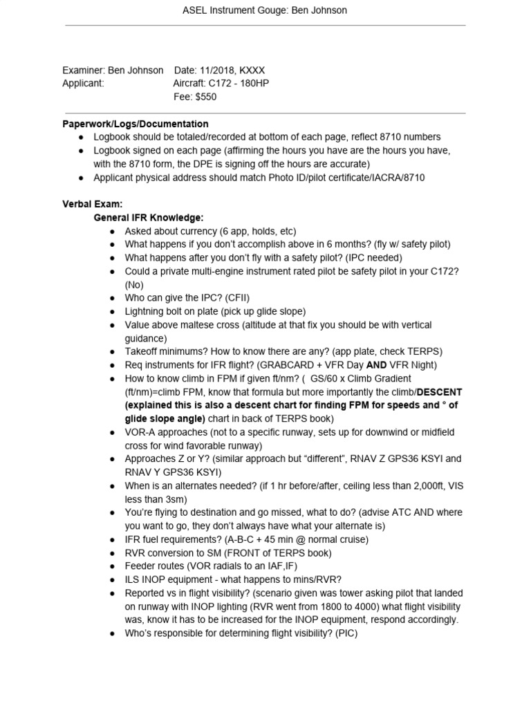 Ben Johnson Instrument Gouge | PDF | Instrument Flight Rules | Aerospace