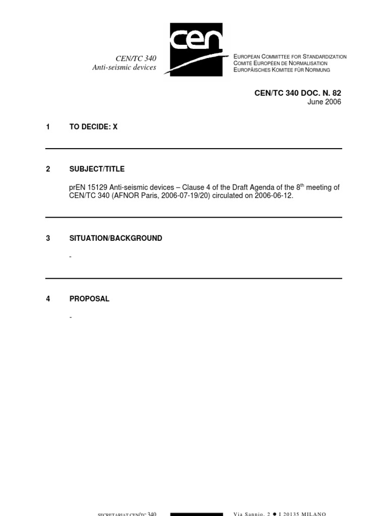 EN 15129 Anti-Seismic Devices Standard | PDF | Earthquake Engineering ...