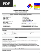 Water Material Safety Data Sheet | PDF | Toxicity | Biodegradation