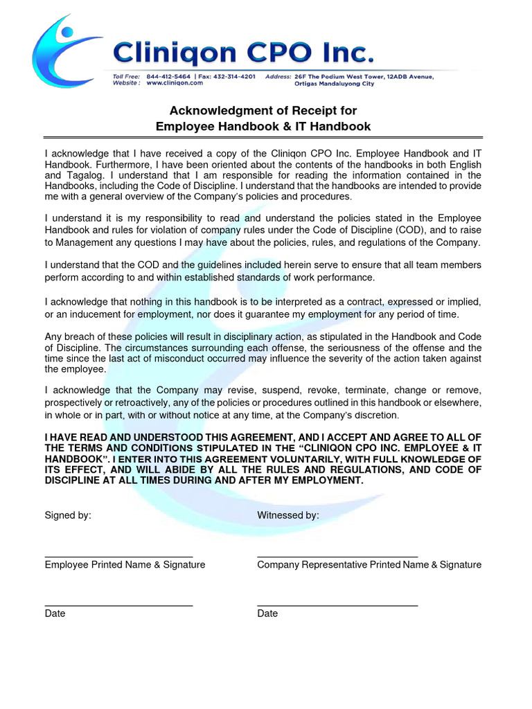 Acknowledgement Form | PDF