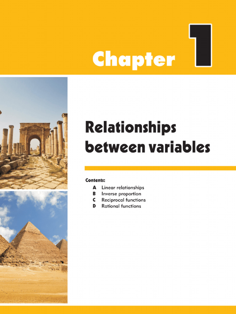 Chapter 1 Relationships Between Variables | PDF