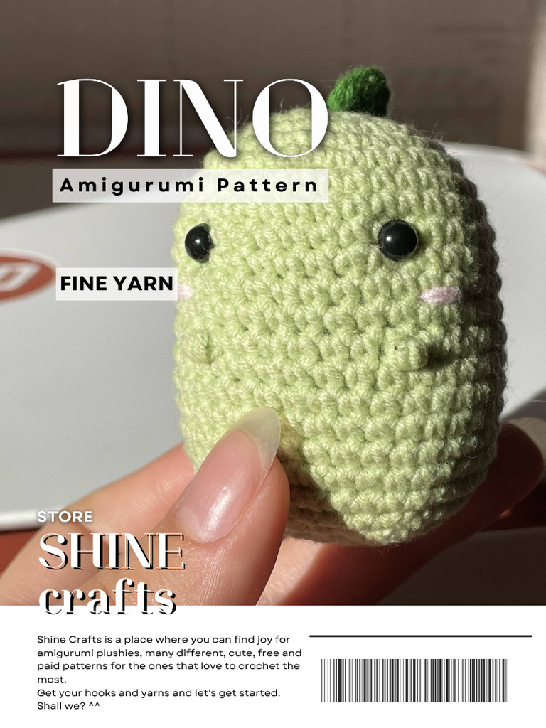 Dino Pattern Shine Crafts 1 | PDF | Crochet | Amigurumi