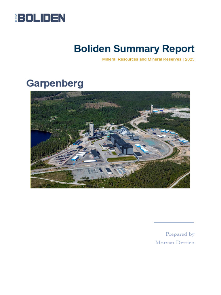 Resources and Reserves Garpenberg 2023-12-31 1 | PDF | Mining | Fault ...