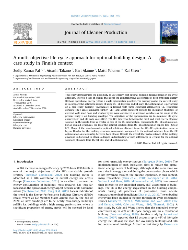 A Multi Objective Life Cycle Approach | PDF | Mathematical Optimization | Life Cycle Assessment