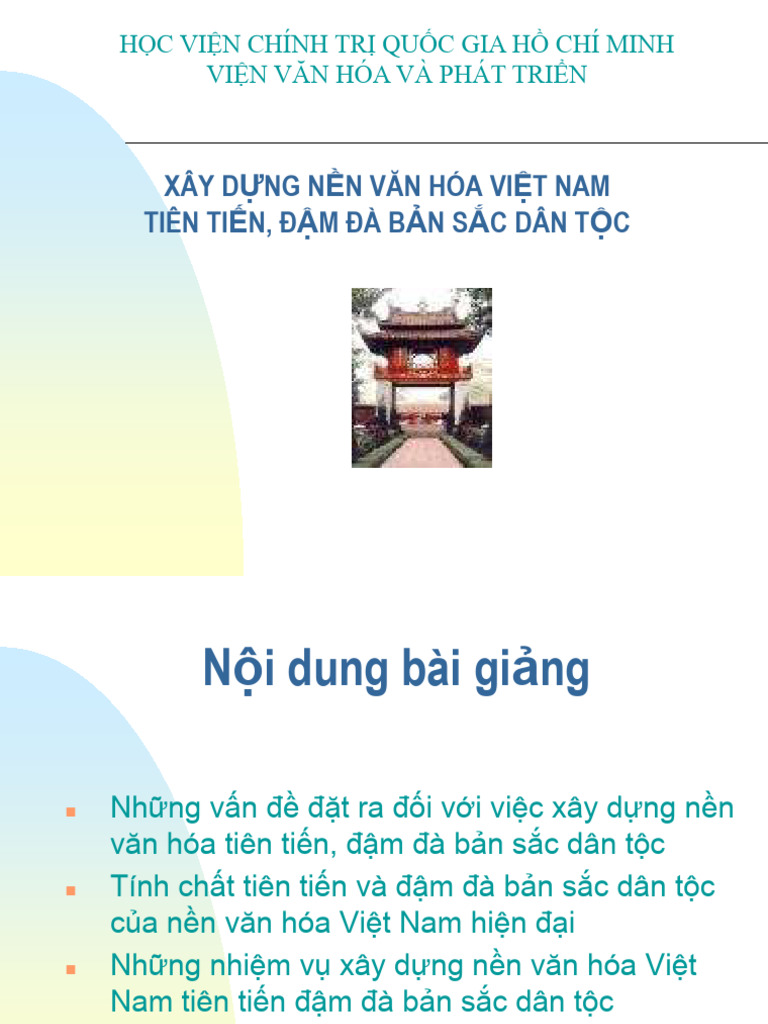 Xay DNG NN Van Hoa Vit Nam Tien Tin | PDF