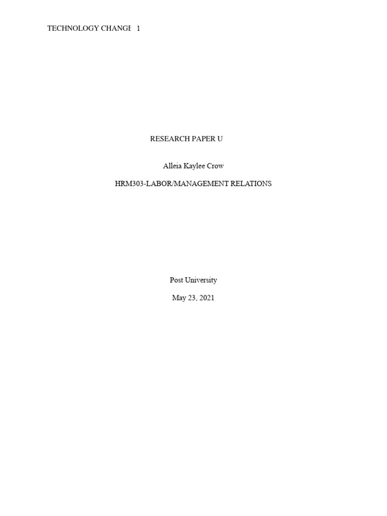 Research Paper Unit 3 | PDF | Employment | Communication