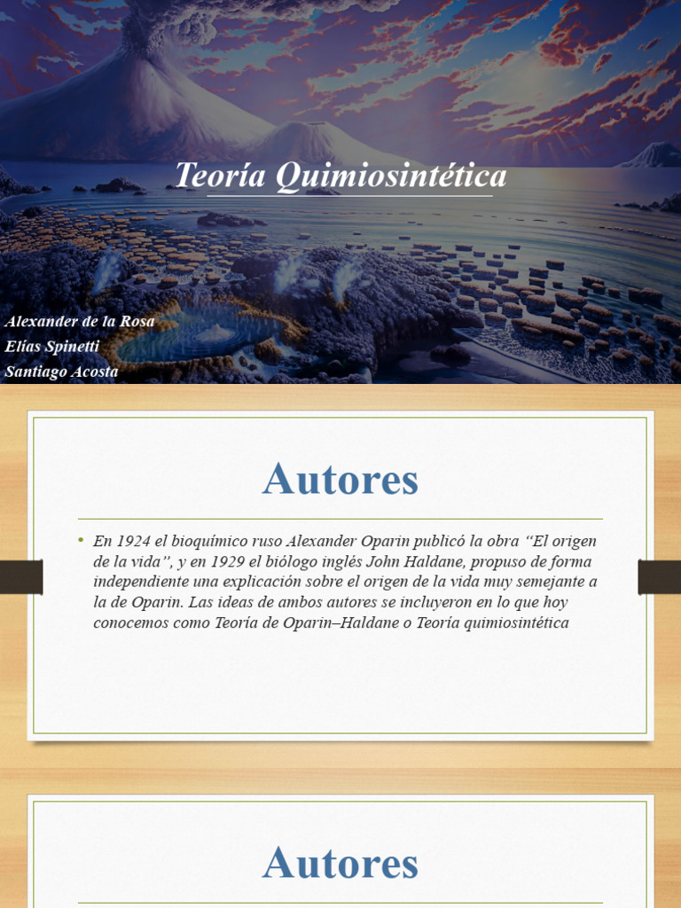 Teoría Quimiosintética | PDF | Química | Naturaleza