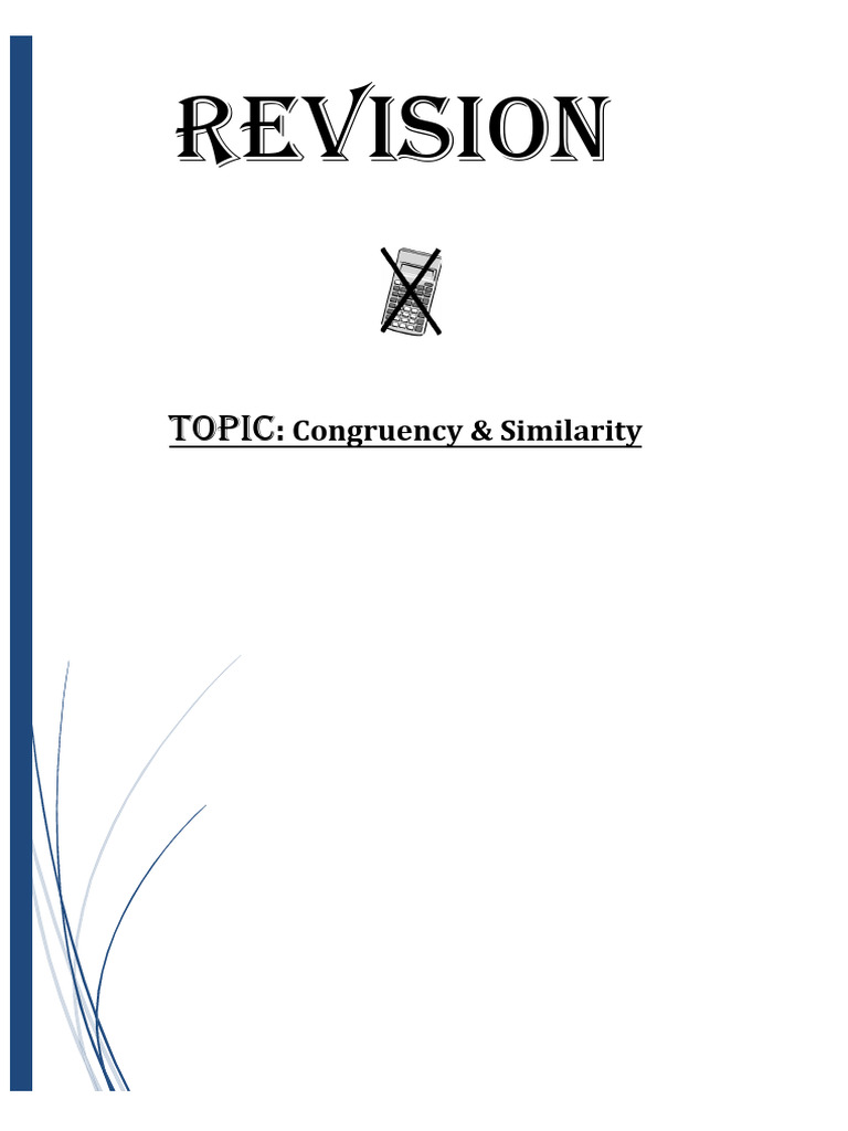 Congruency and Similarity | PDF | Area | Triangle