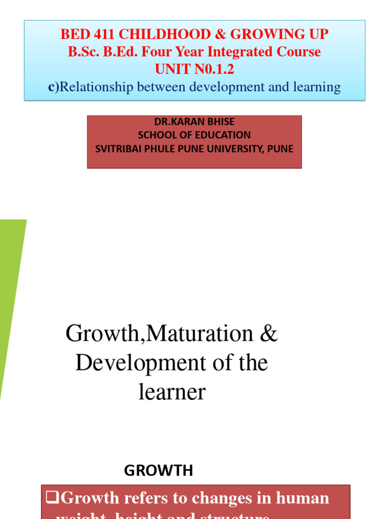 1.2 C) Relationship Between Development and Learning | PDF | Learning ...