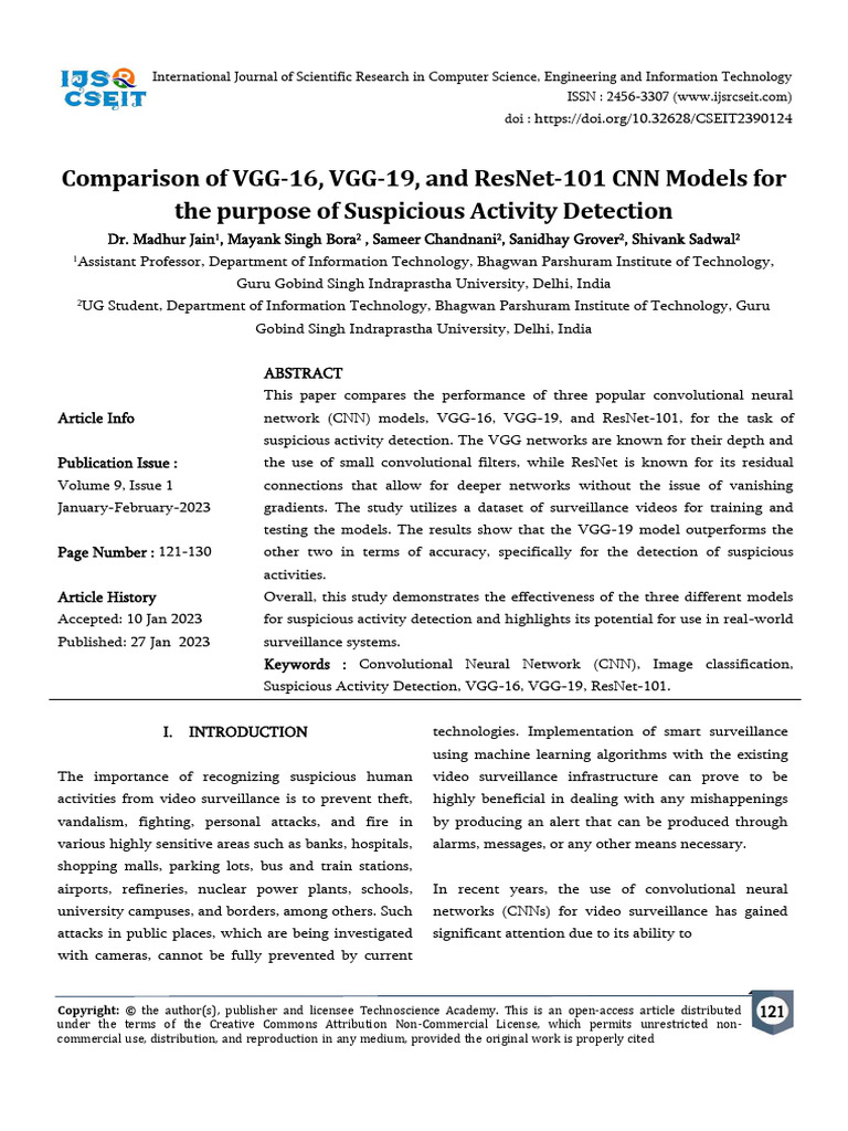 Comparison of VGG 16 VGG 19 and ResNet 1 | PDF | Computing | Computer Science