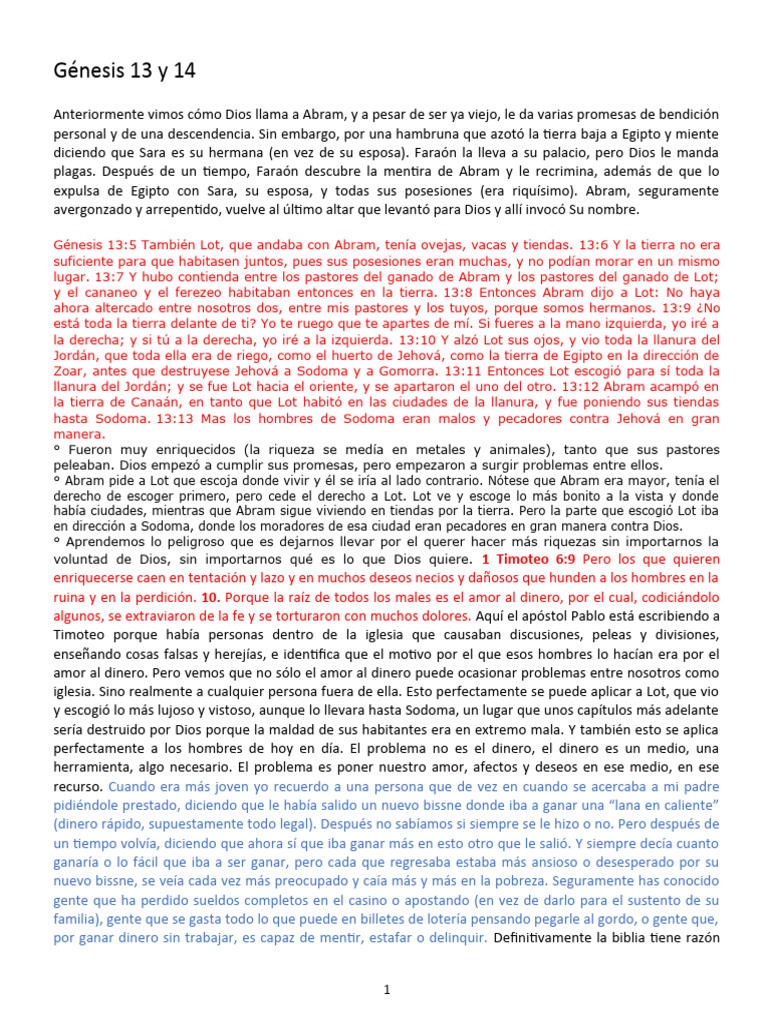 Génesis 13b-14 | PDF | Abrahán | Sodoma y Gomorra