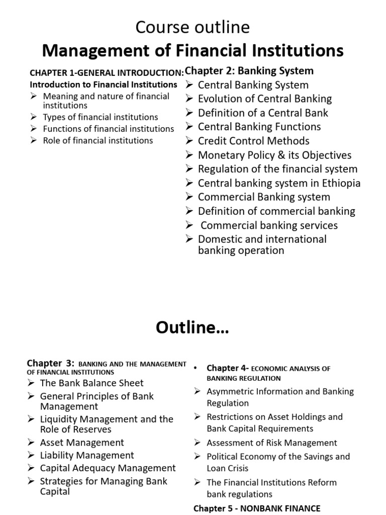 Financial Institutions Management Overview | PDF | Banks | Investing