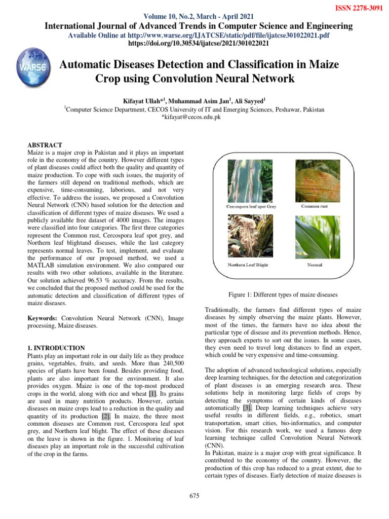 Automatic Diseases Detection And Classif Pdf Deep Learning