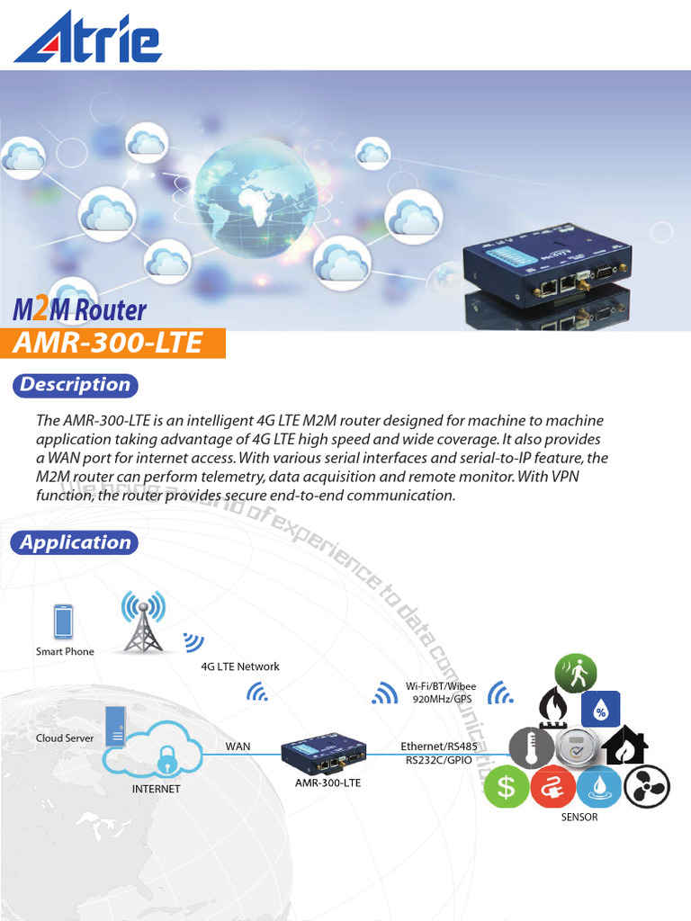 M M Router: AMR-300-LTE | PDF | Router (Computing) | Computer Network