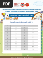 Answer TEDET2566 Math G3 | PDF