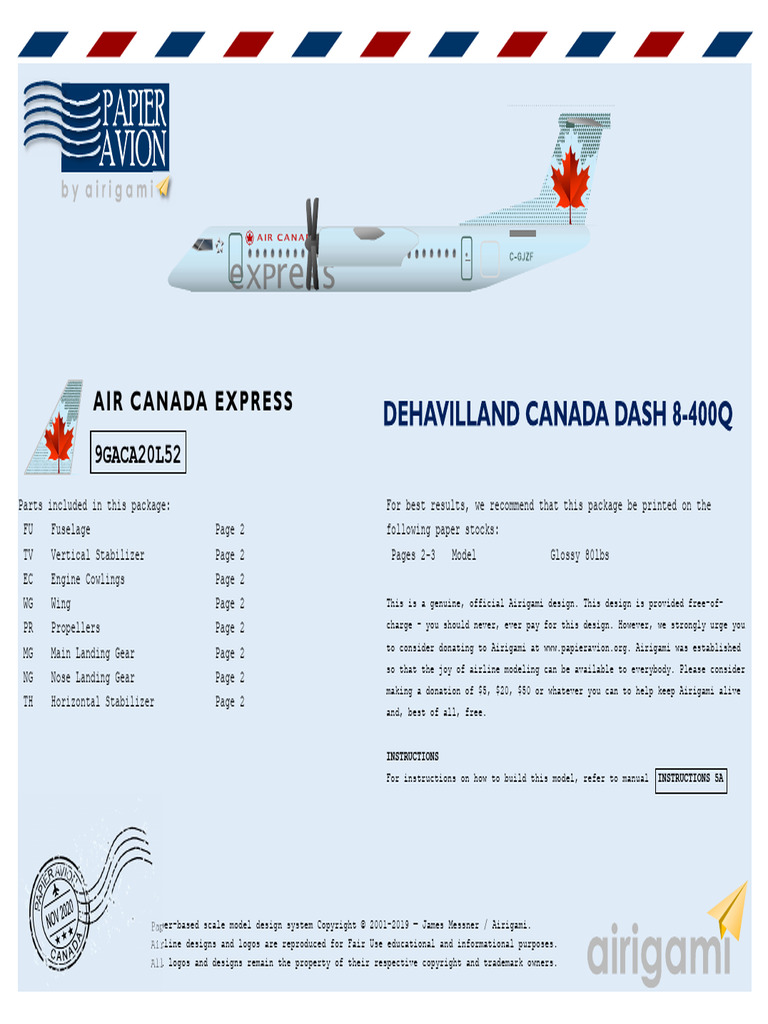 DH8D air Canada | PDF | Aircraft | Aviation