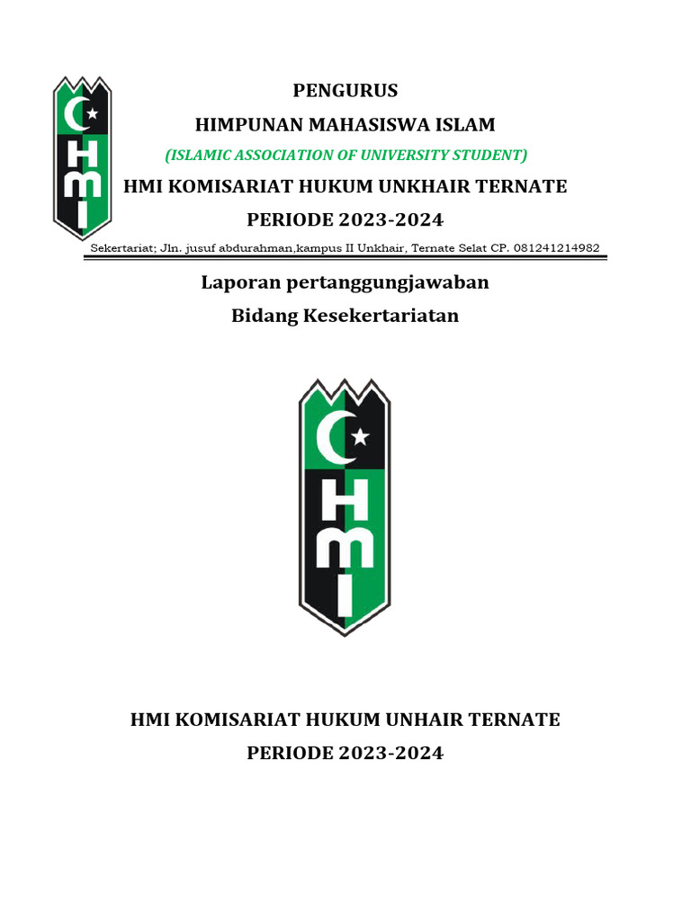 Laporan Kesekretariatan HMI 2023 | PDF