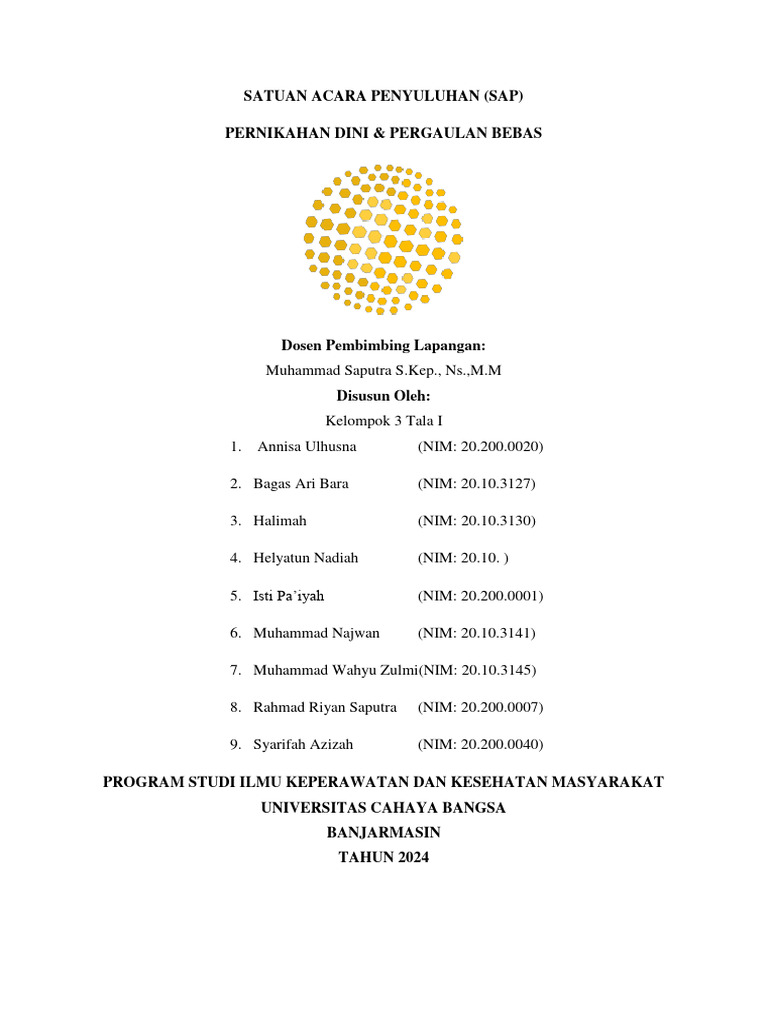 Sap Fix Pergaulan Bebas & Pernikahan Dini | PDF