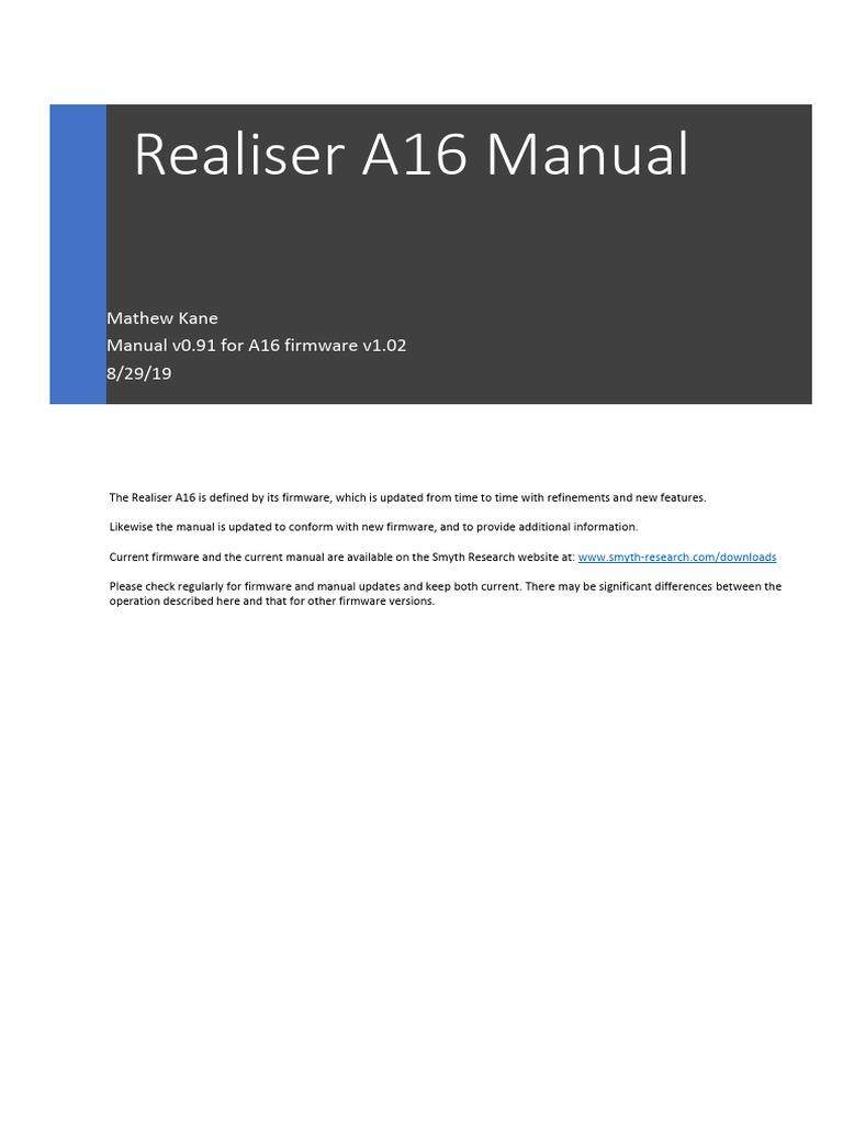 A16 Manual v091 | Download Free PDF | Headphones | Hdmi