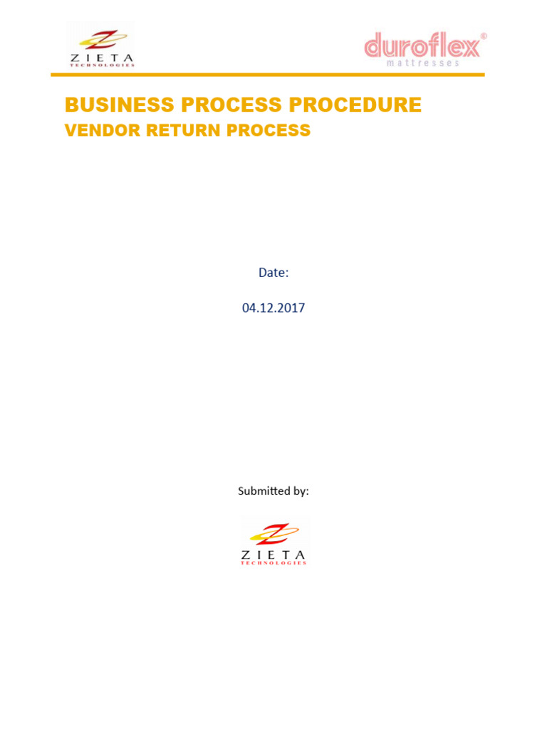 Vendor Return Process Guide | PDF | Business