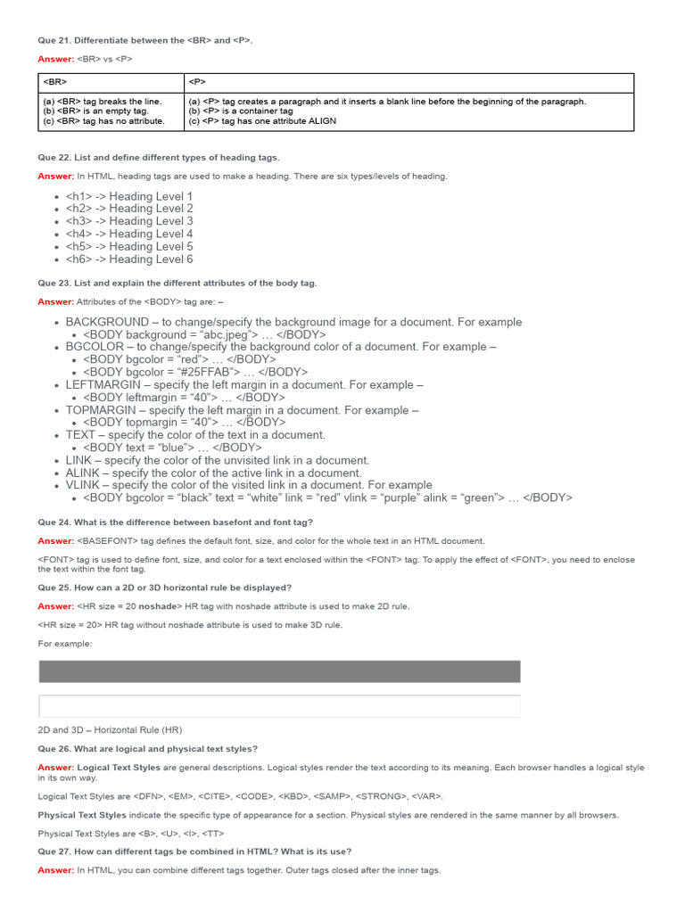 ch-3 Part3 | PDF | Html Element | Html