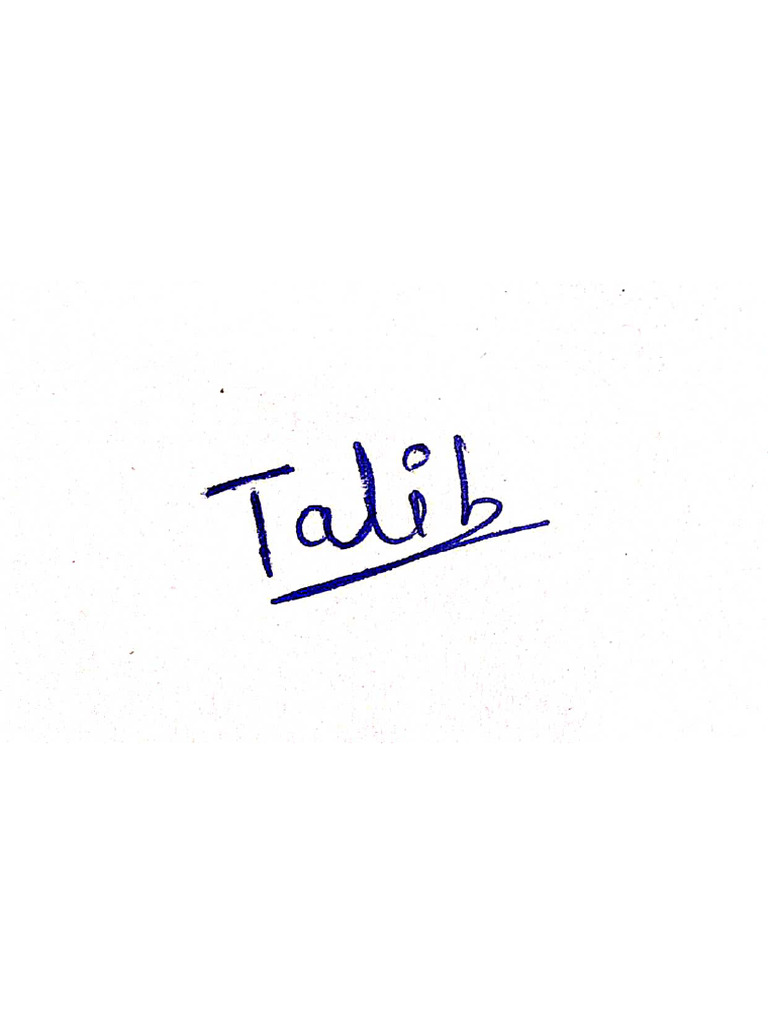 Talib Signature | PDF