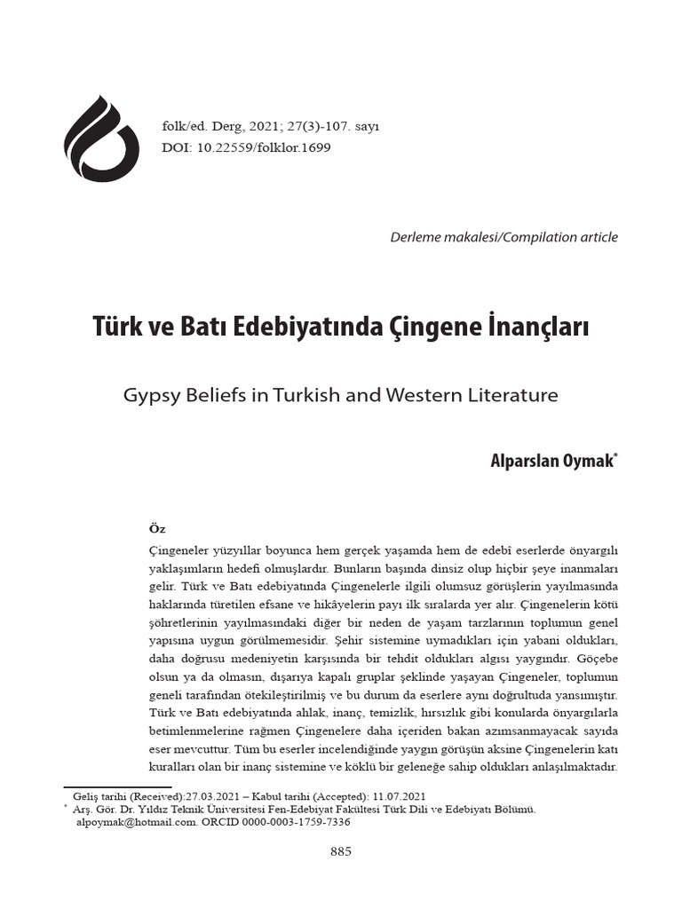 T - RK Ve Bat - Edebiyat - Nda - Ingene - Nan - Lar - (#978987) - 1909679 | PDF