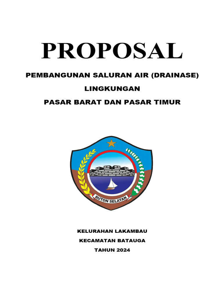 Proposal Drainase Lakambau | PDF