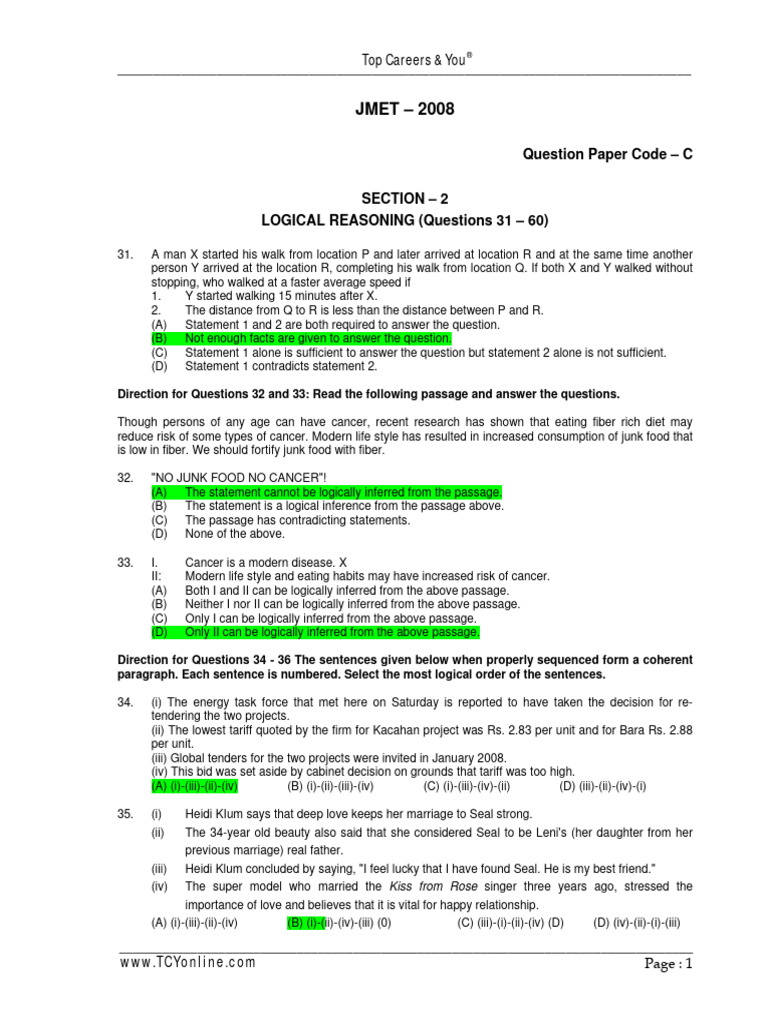 Logical Reasoning | PDF | Cost Of Living | Trials