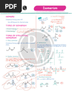 Isomerism - Handwritten Notes | PDF | Conformational Isomerism | Isomer