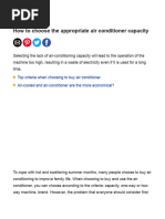Aircon Horsepower and Room Size Guide | PDF | Air Conditioning ...