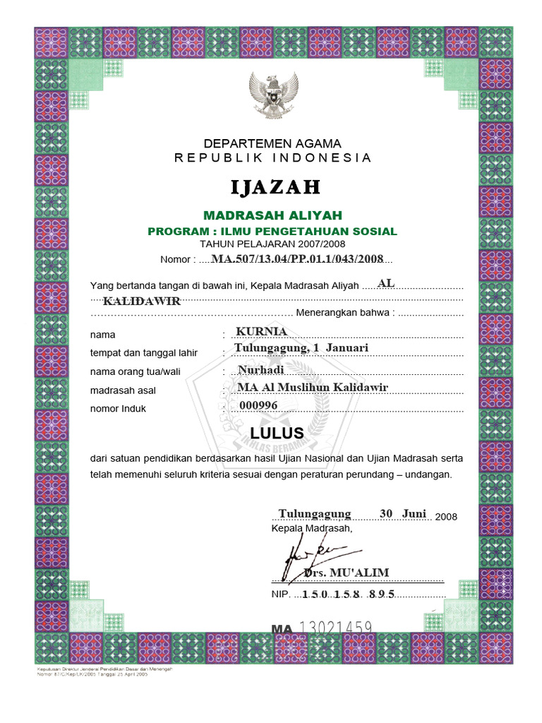 Ijazah MA | PDF