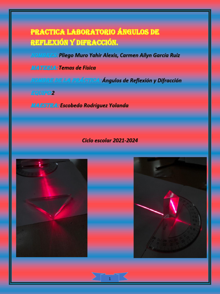 Práctica: Ángulos de Reflexión y Difracción | PDF