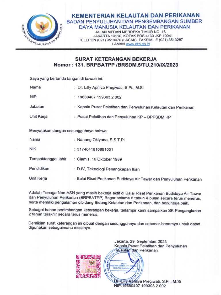 Surat Keterangan Dan SK 2021-2023 Dede Kurnia | PDF | Pengelolaan Keuangan & Uang