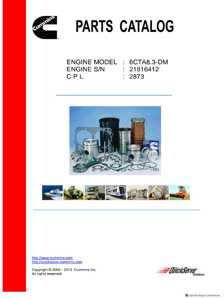 Parts Catalog Cummins, 6CTA8.3 | PDF