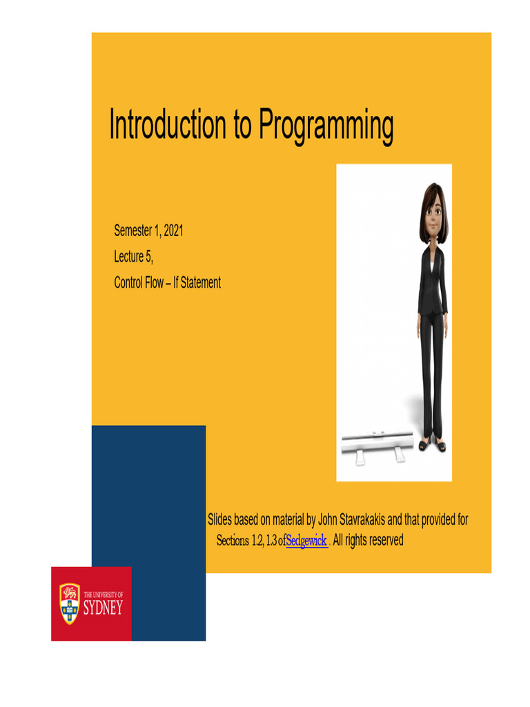 L05 - Flow Control - If Statement | Download Free PDF | Control Flow | Boolean Data Type
