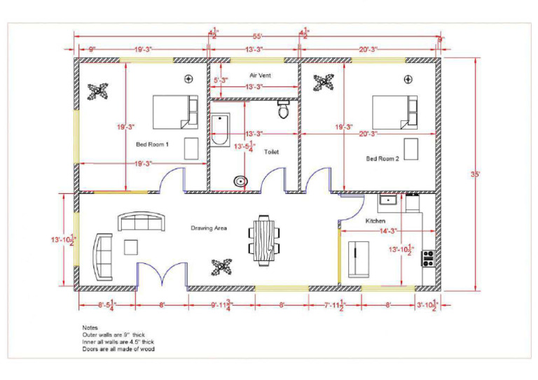 Autocad Basic Floor Plan Scaled E1594795757292 | PDF
