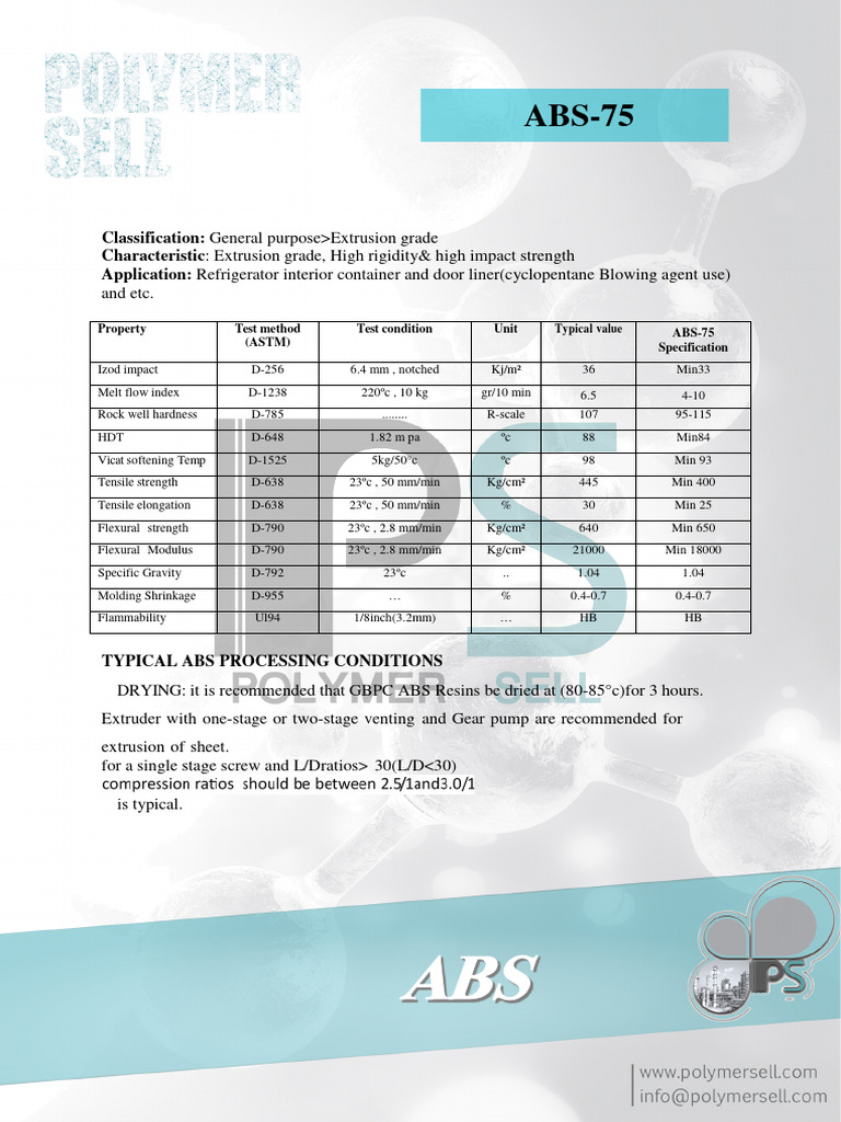 Abs 75 | PDF | Extrusion | Building Engineering