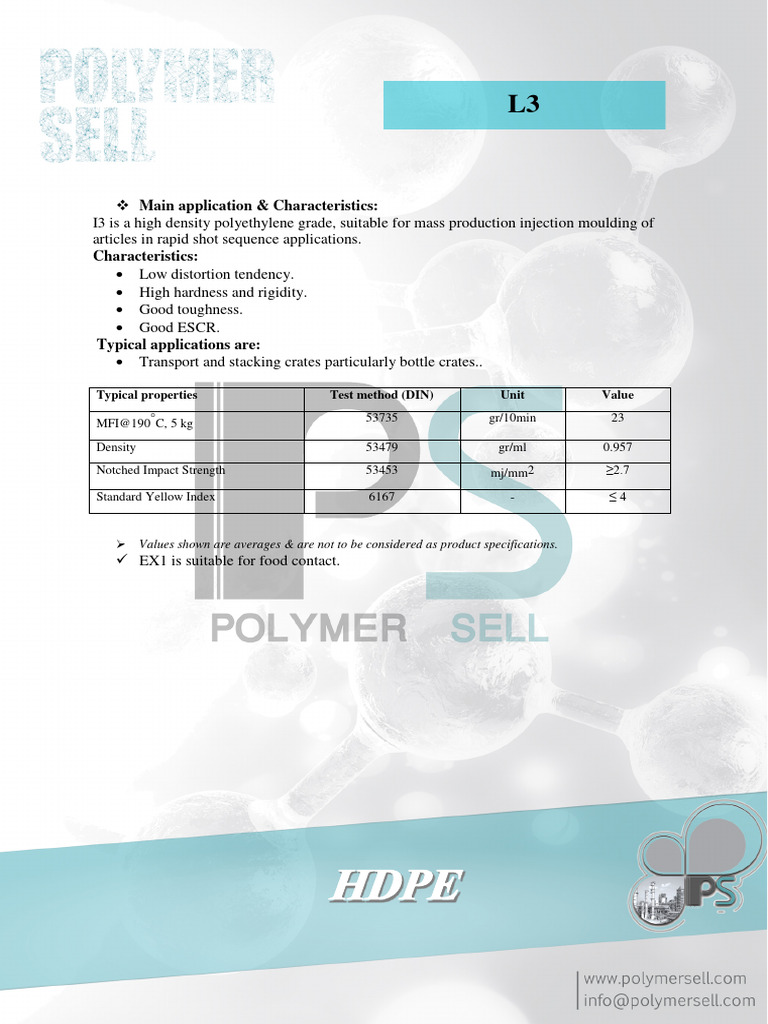 Characteristics:: Typical Properties Test Method (DIN) Unit Value | PDF