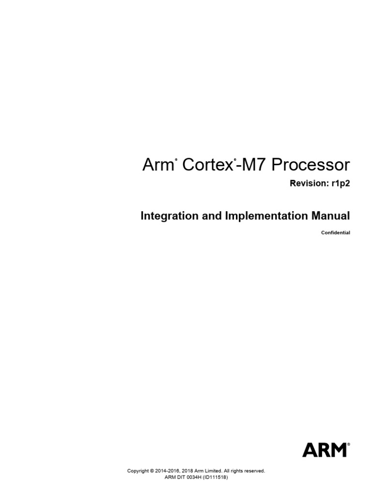 DIT0034H Cortex m7 r1p2 Iim | PDF | System On A Chip | License