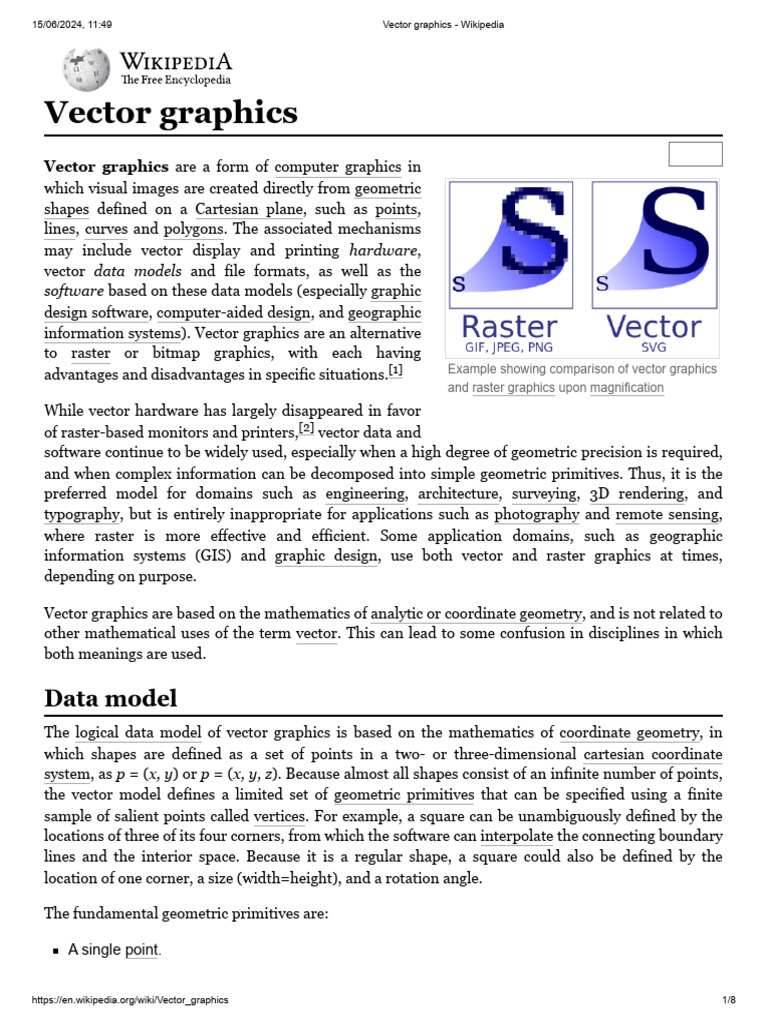 Vector Graphics - Wiki | PDF | Graphics | Computer Graphics