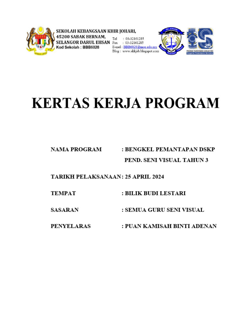 Kertas Kerja Bengkel DSKP P.seni Visual | PDF | Karier & Perkembangan