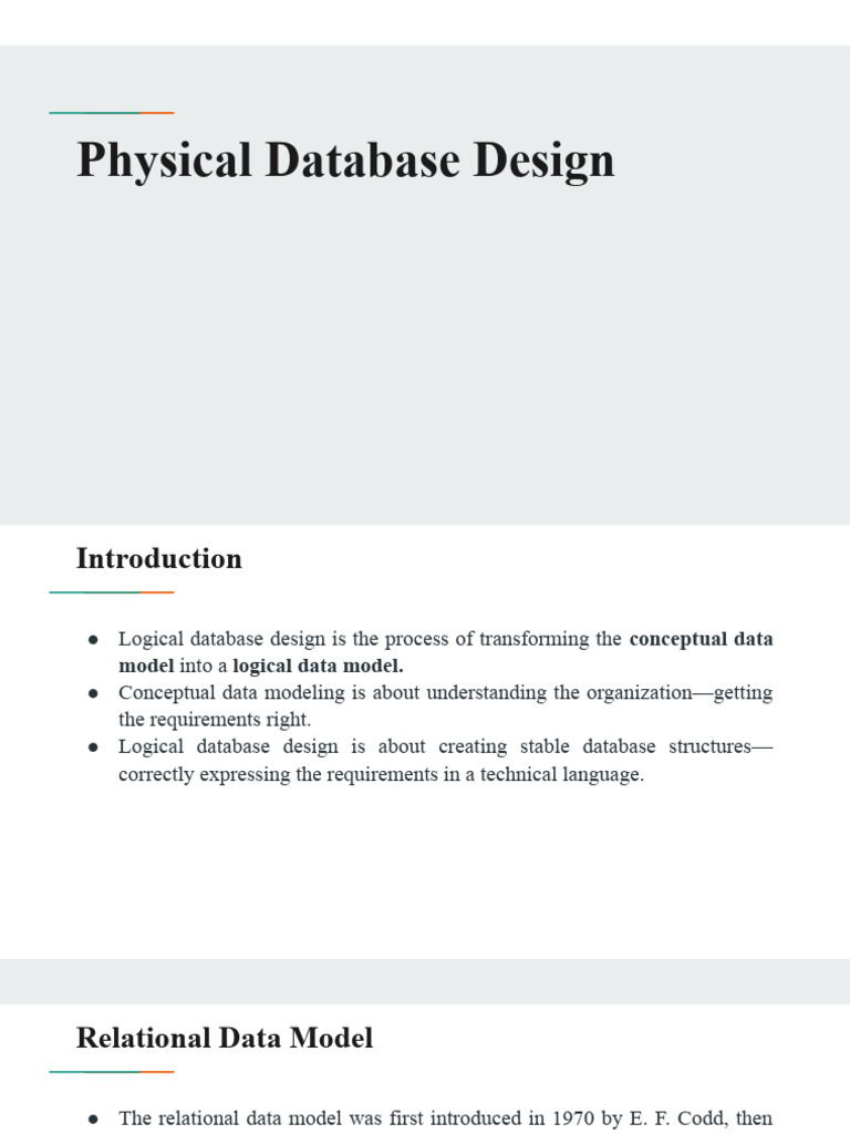 Physical Database Design Lecture Slides | Download Free PDF ... Physical Database Design Lecture Slides | Download Free PDF ...
