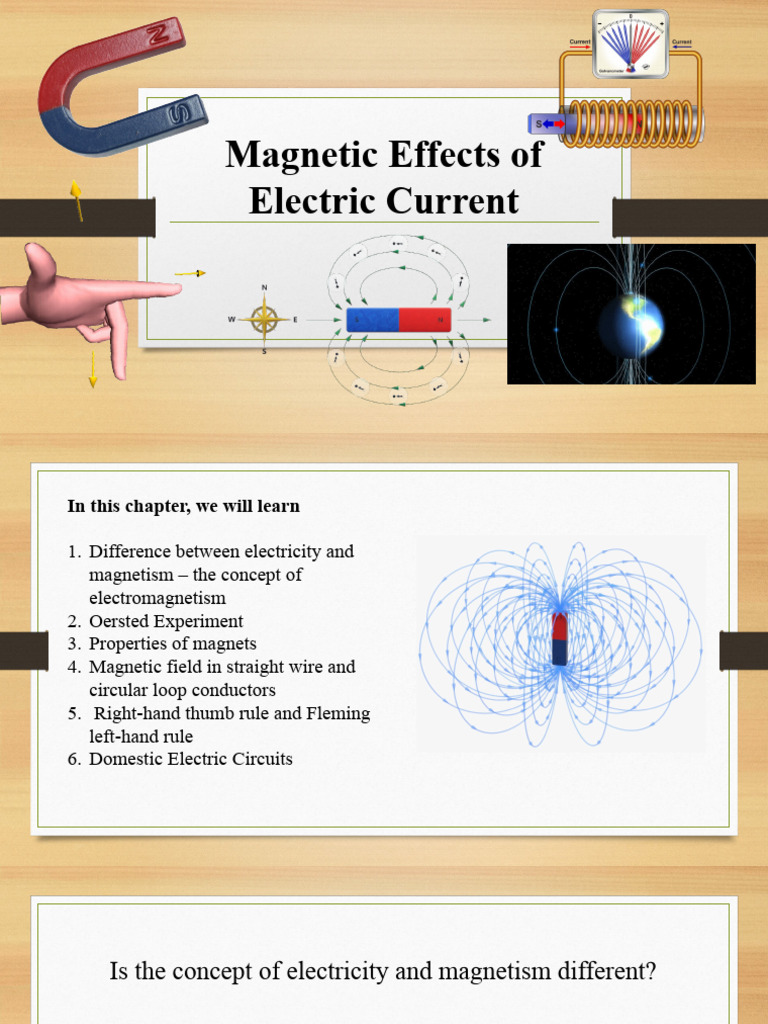 Magnetic Effects of Electric Current | Download Free PDF | Magnetic Field | Electrical Engineering